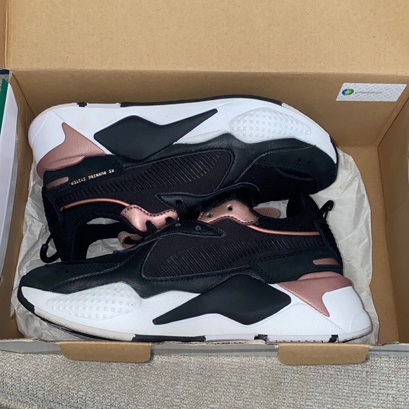 Puma | Shoes | Puma Rsx Trophy Blackrose Gold | Poshmark